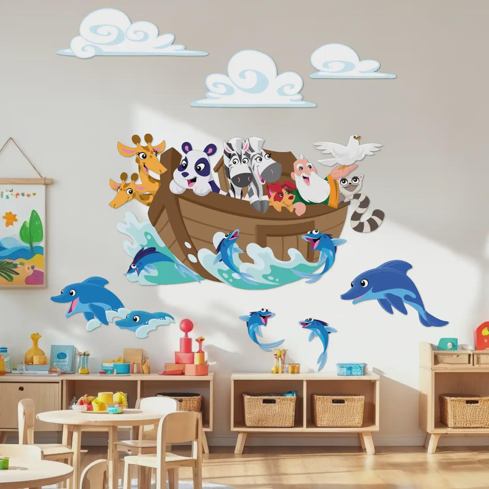 Noah's Ark Bible Story Wall Decal Set - Sunday School Decor - Etsy