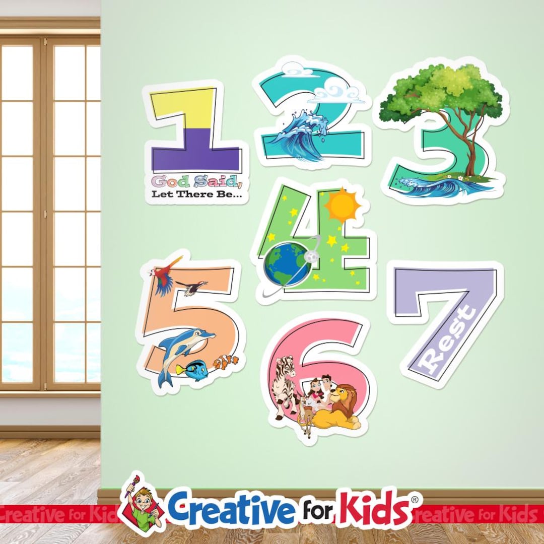 Bible Story Wall Decals for Preschool & Kindergarten Kids - Sunday ...