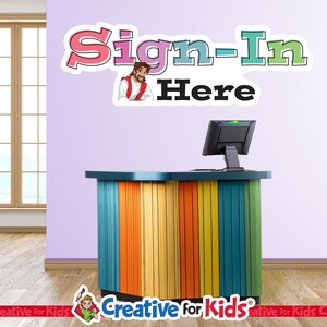 Welcome Sign-in Here Wall Decal: Kids Church, Nursery, Preschool - Etsy
