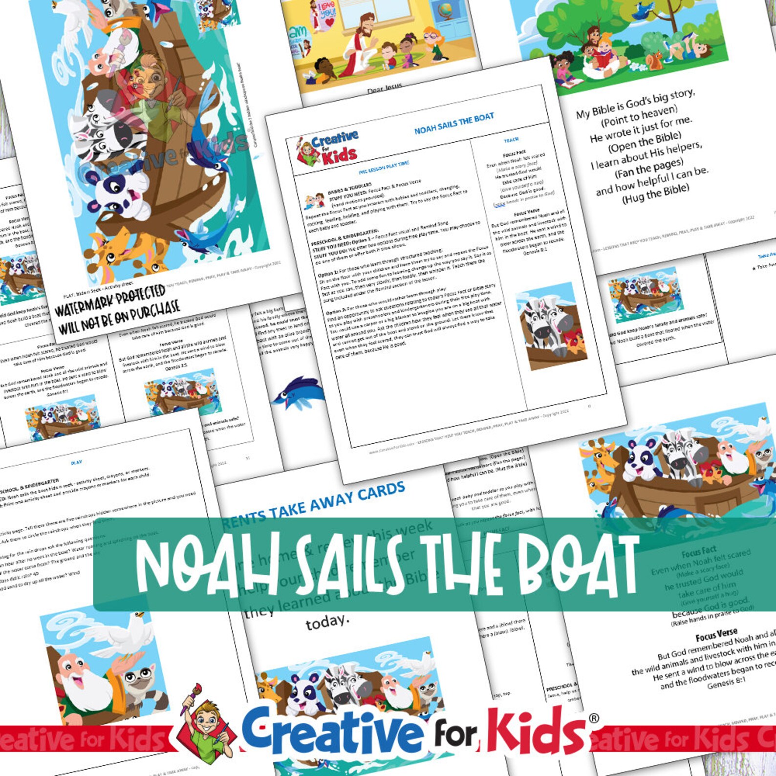 4 Noah Preschool Bible Lessons Sunday School Lesson Bible - Etsy