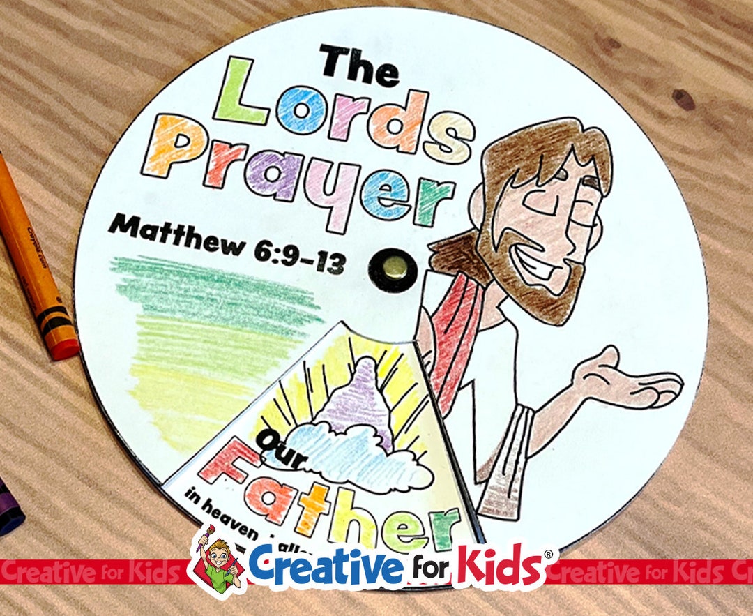 The Lord's Prayer Color Wheel, Sunday School Craft, the Lord's Prayer ...