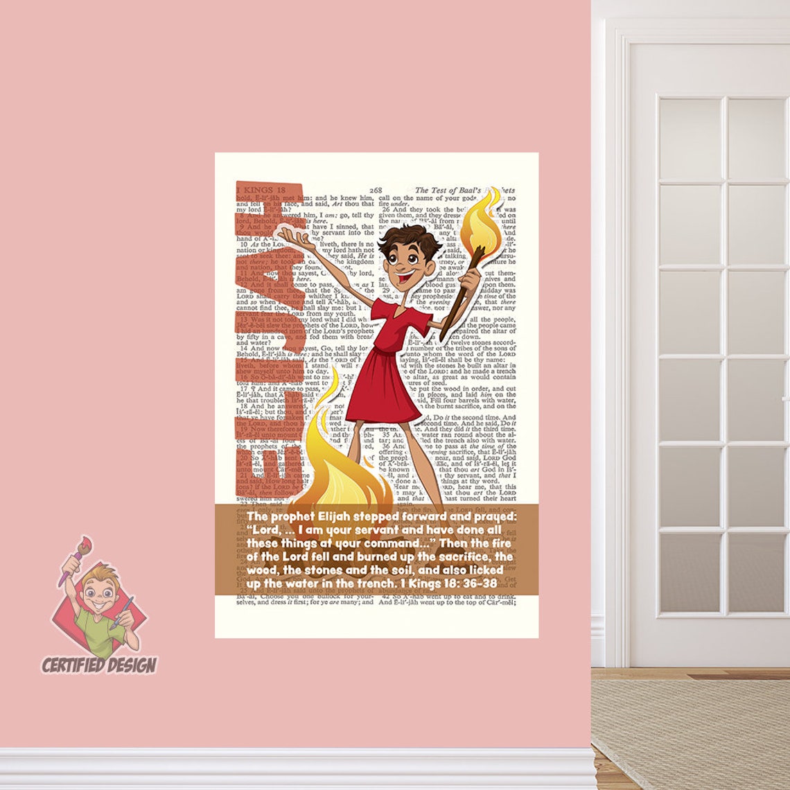 Elijah Wall Decal Bible Story Wall Decal Sunday School - Etsy