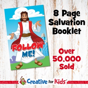 Set of 25 Follow Me Salvation Booklets, Jesus Saves, Follow Jesus ...