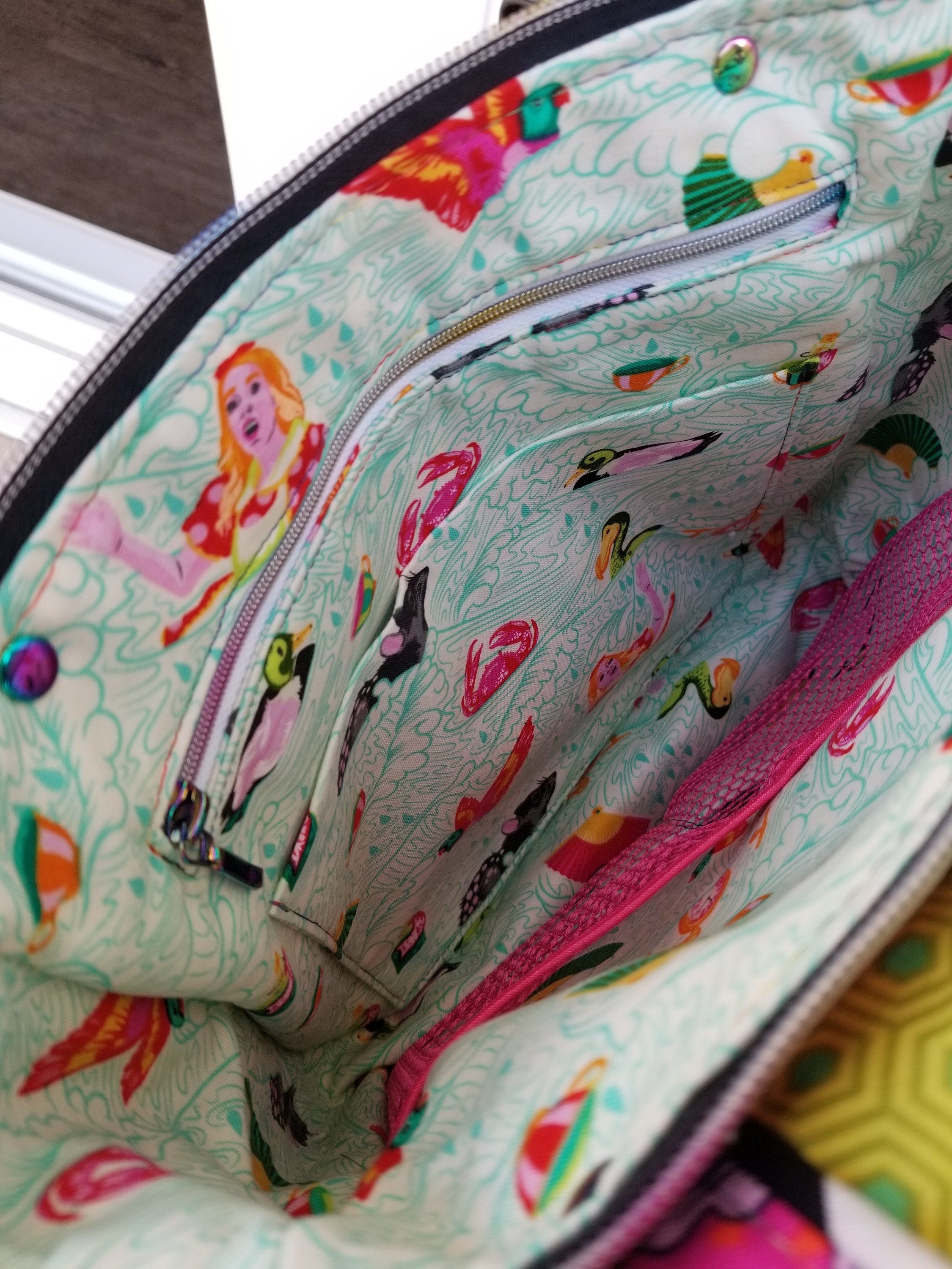 Tula Pink Curiouser Bag and Matching Wallet - Etsy