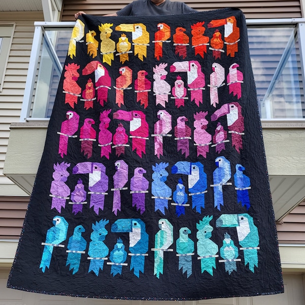 Parrot Quilt Pattern - Etsy