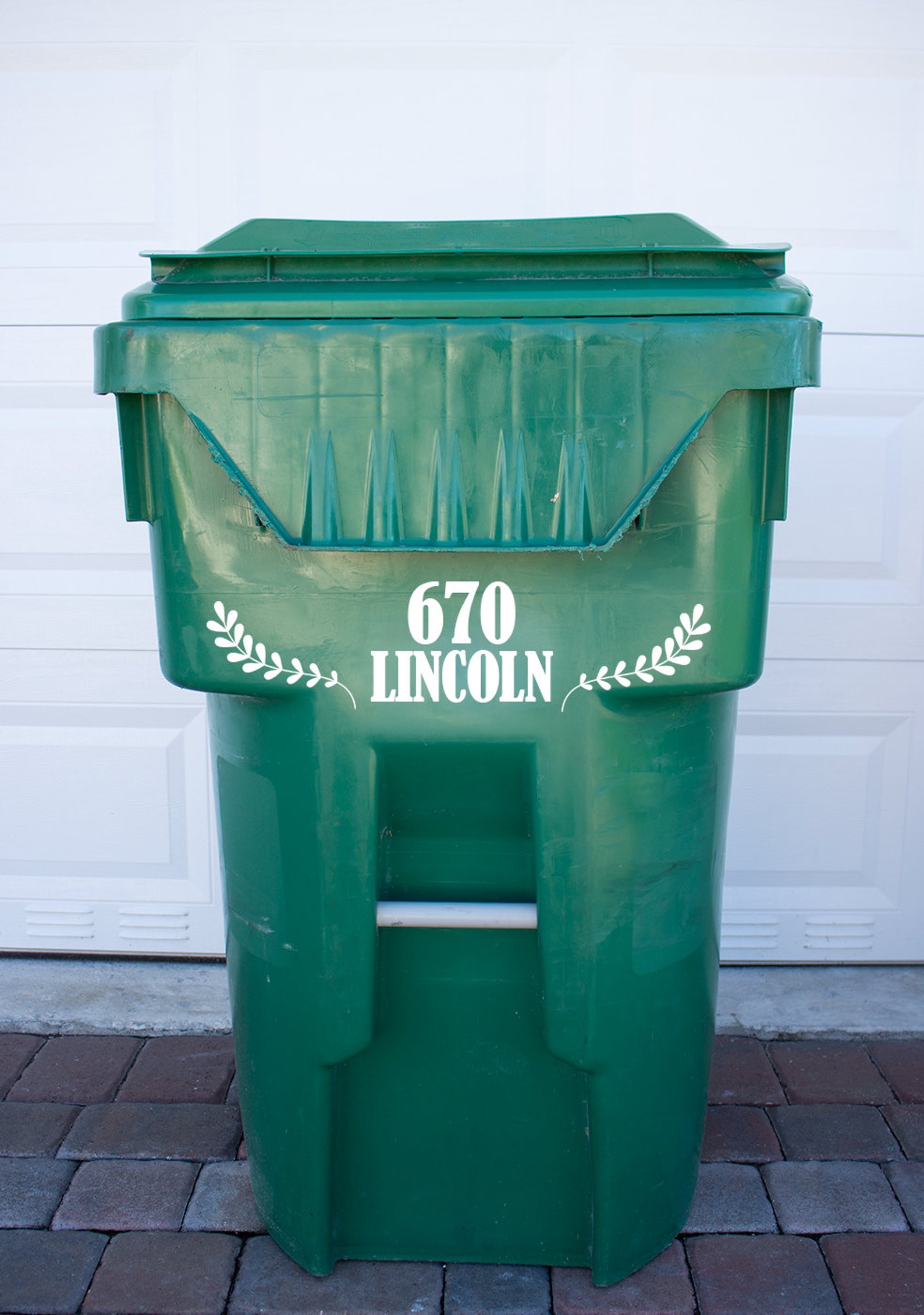 Custom Trash Garbage Can Bin Address Decal Sticker Label | Etsy