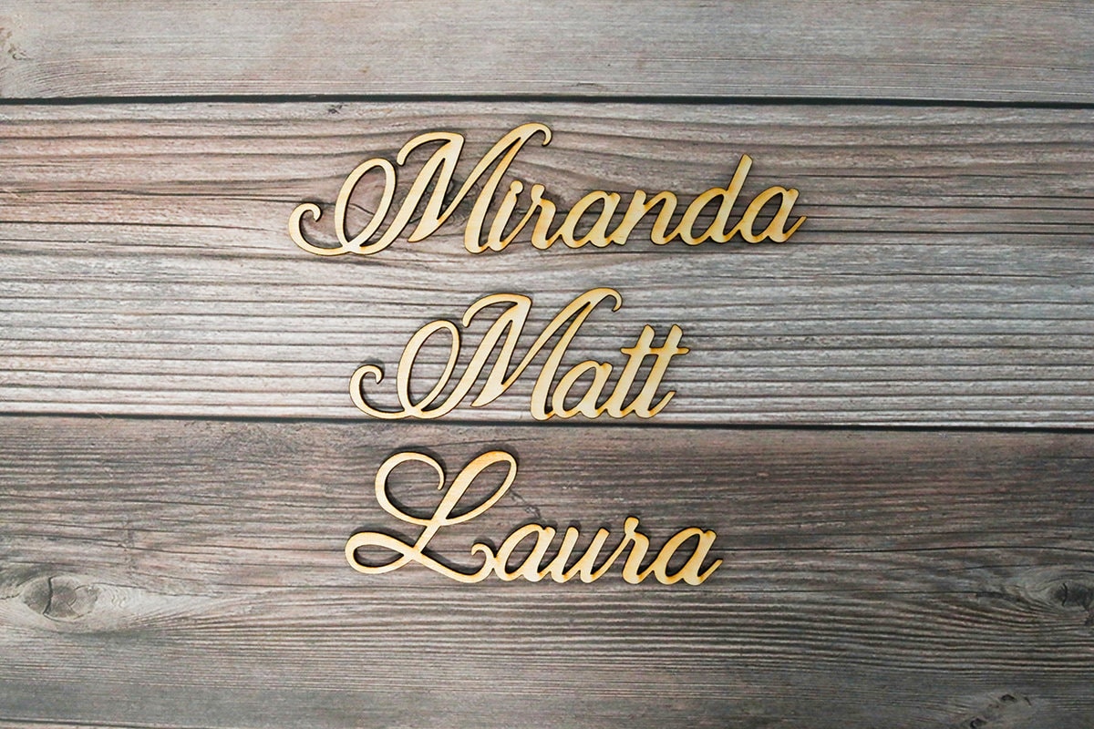 Custom Wooden Name Laser Cut | Etsy