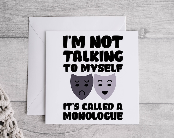 Personalized Actor Card, Drama Graduate Gift, Teather Student Greeting ...