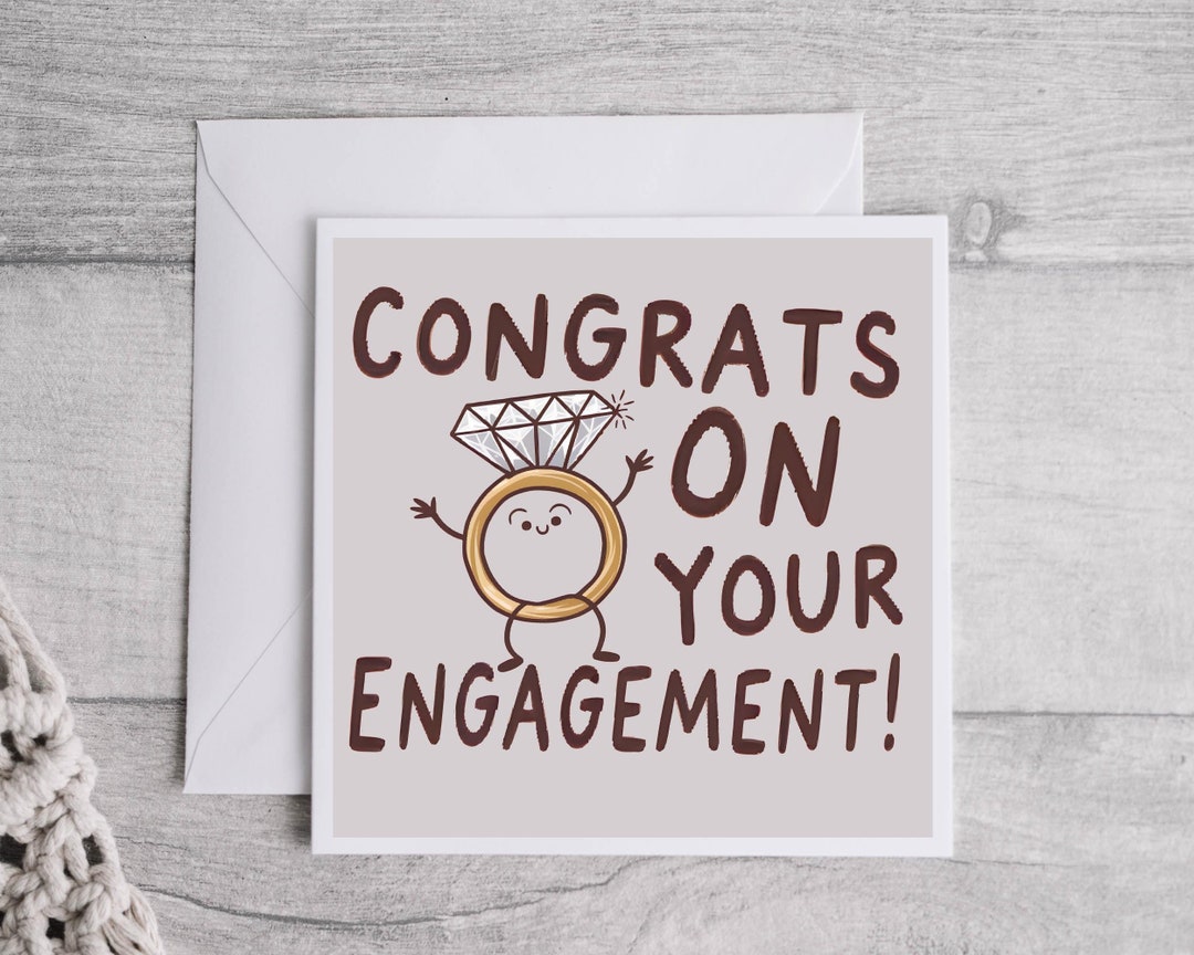 Congrats on Your Engagement Card, Engagement Celebration Card, Funny ...