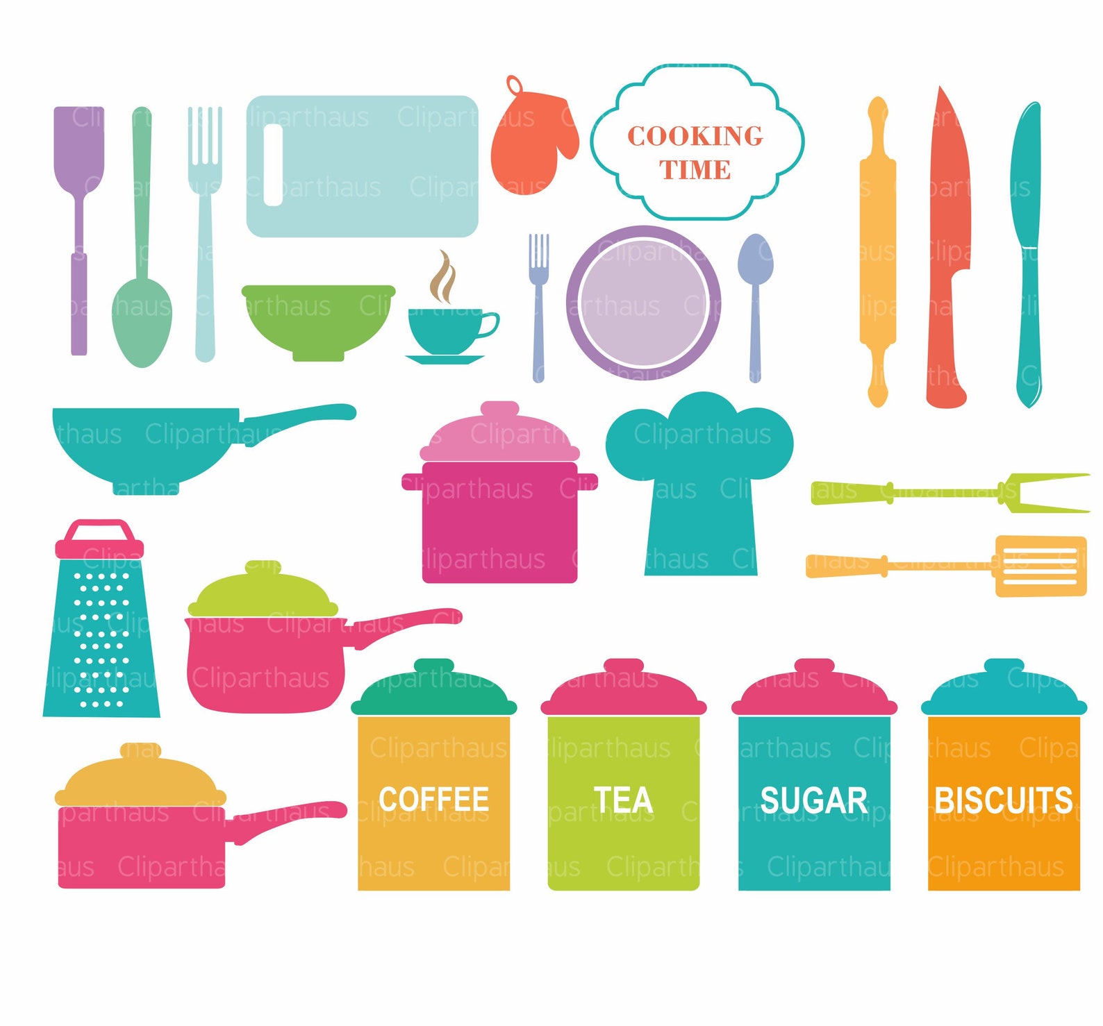 Clipart Kitchen, Kitchen Clipart, Kitchen Clip Art Svg,kitchen Tools ...