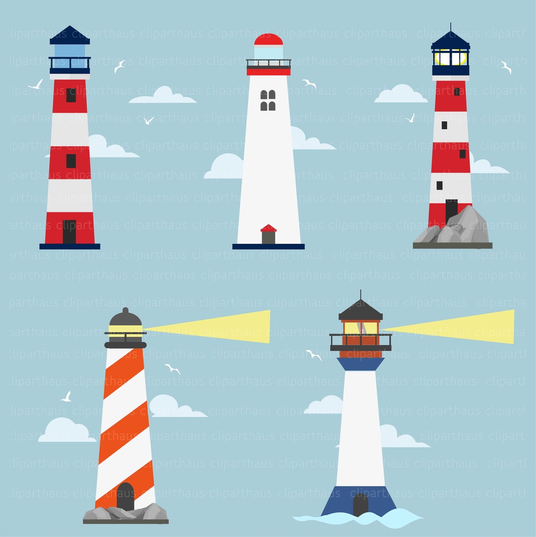 Phare de clipart, Clipart phare, lumière maison Clipart, vecteur de ...