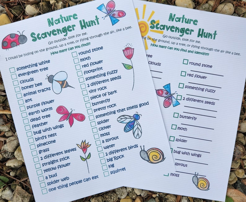 Nature Scavenger Hunt | Digital Download |family Activity - Etsy