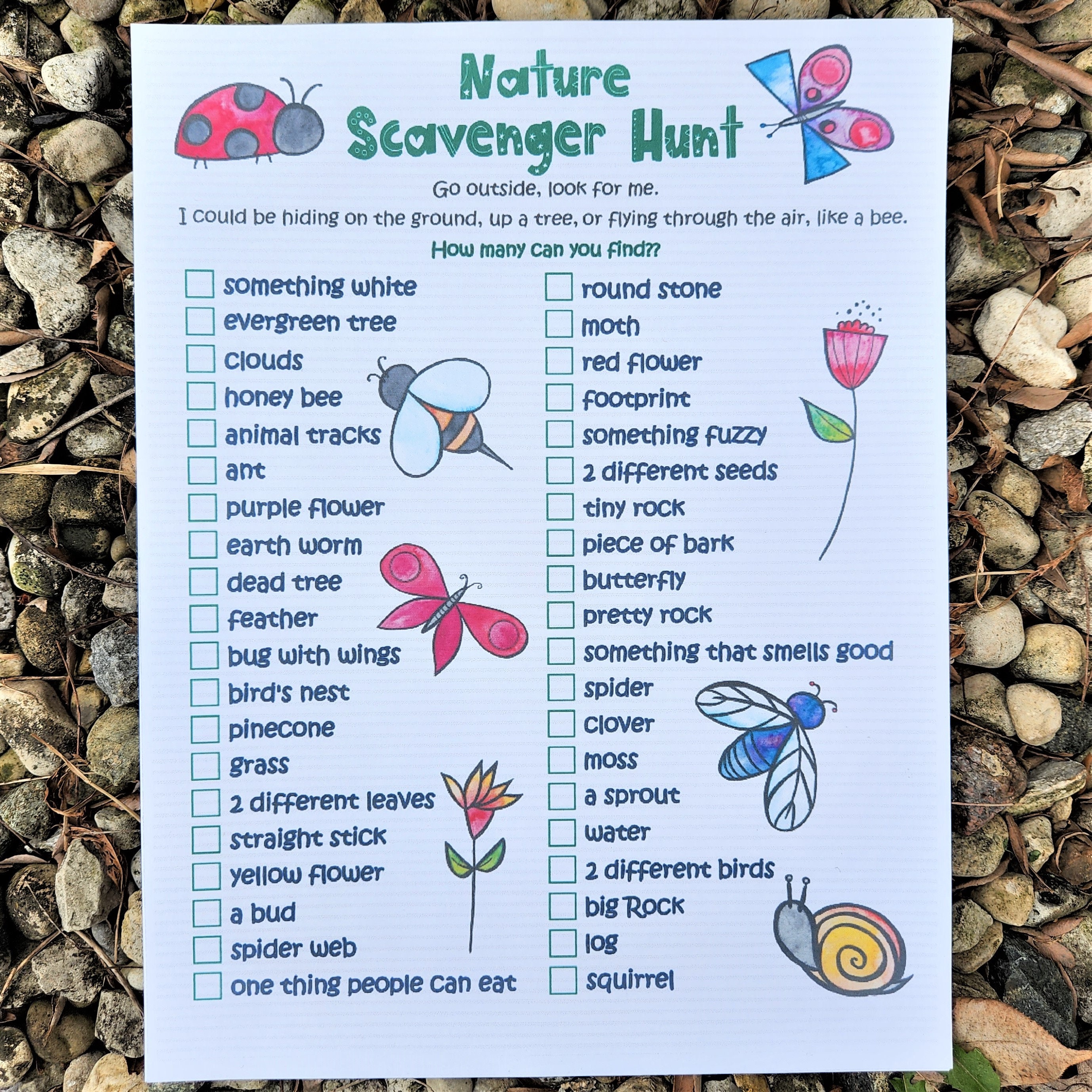 Nature Scavenger Hunt | Digital Download |family Activity - Etsy
