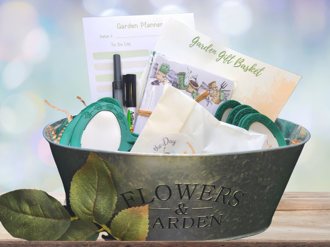 Garden Gift Basket | Practical Garden Gift | Plant Markers | Garden ...