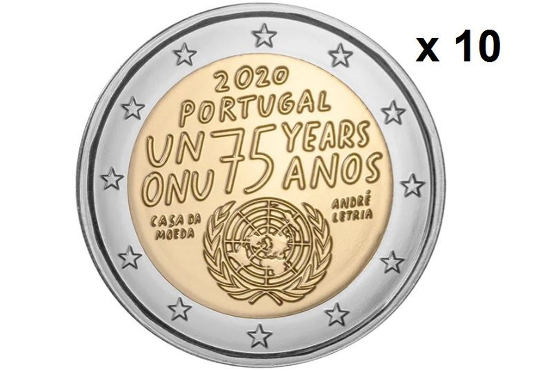 10 Units X 2 Euro Commemorative Coins 2020 United Nations UNC - Etsy