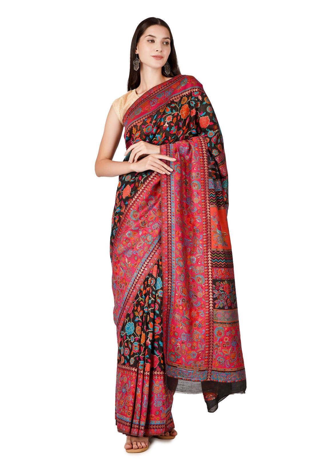 Handmade Jamawar Kani Silk Saree: Kashmiri Woven Sari - Etsy