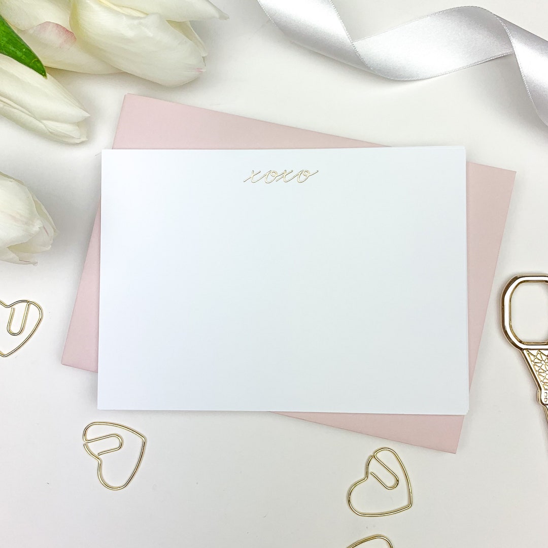 Luxury Notecard Set Embossed Gold Hot Foil Note Cards Luxury XOXO ...