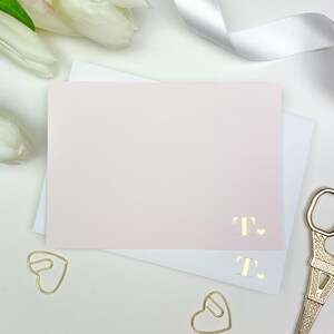 Initial Embossed Gold Hot Foil Notecards & Envelopes Luxury | Etsy