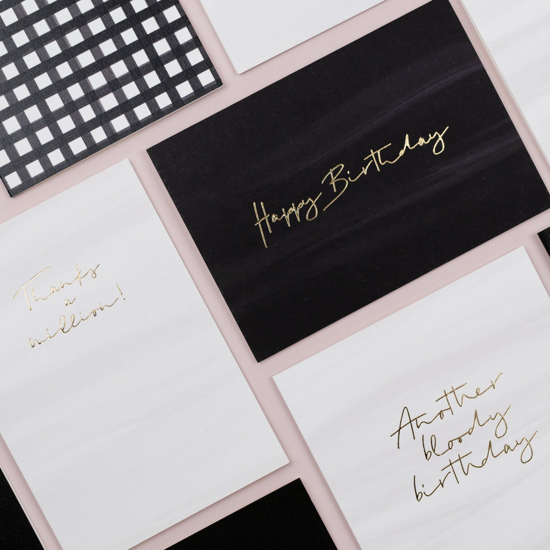 Happy Birthday Gold Foil Imprinted Greeting Card | Luxury Birthday Card ...