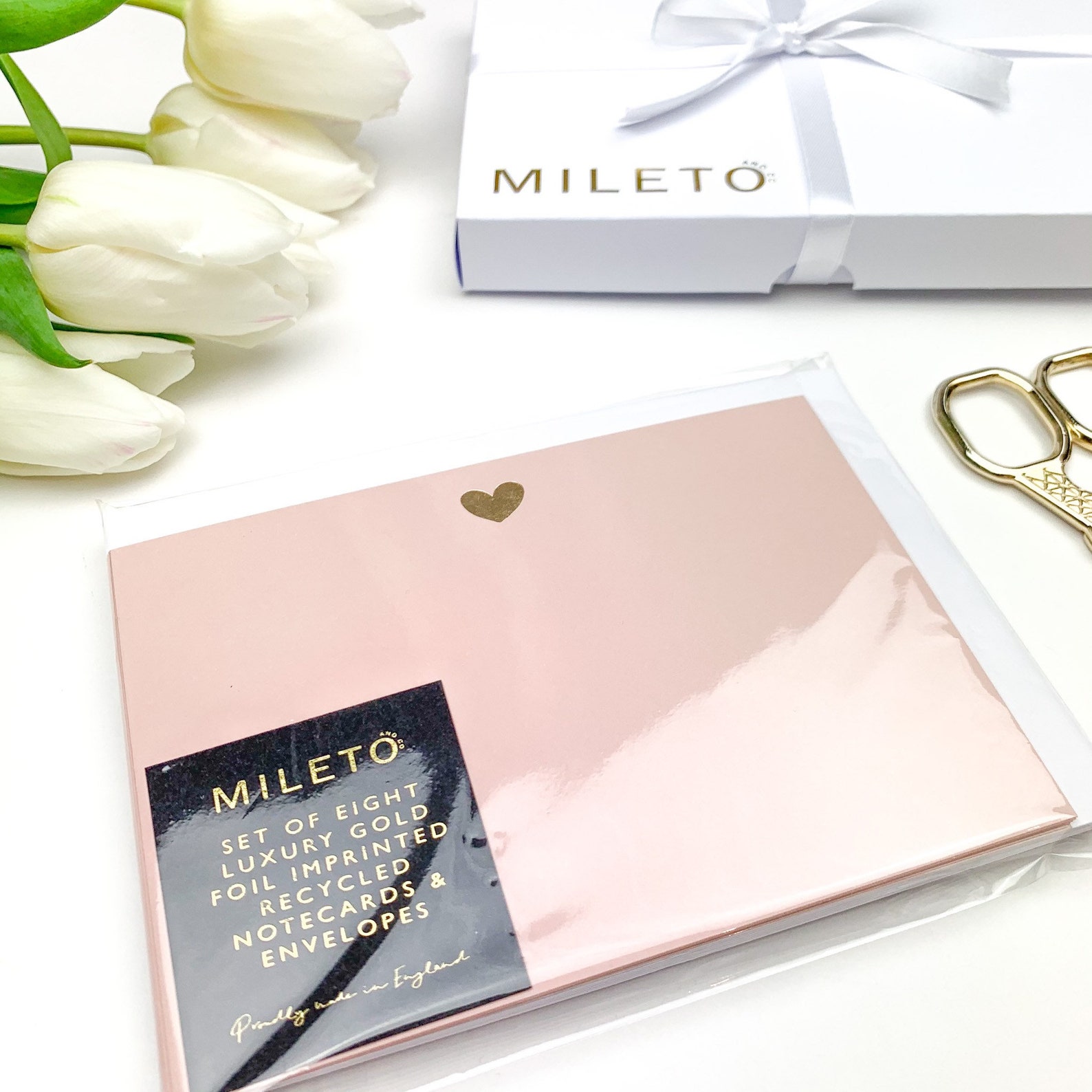 Embossed Gold Hot Foil Note Cards Luxury Notecard Set Just Because Card ...