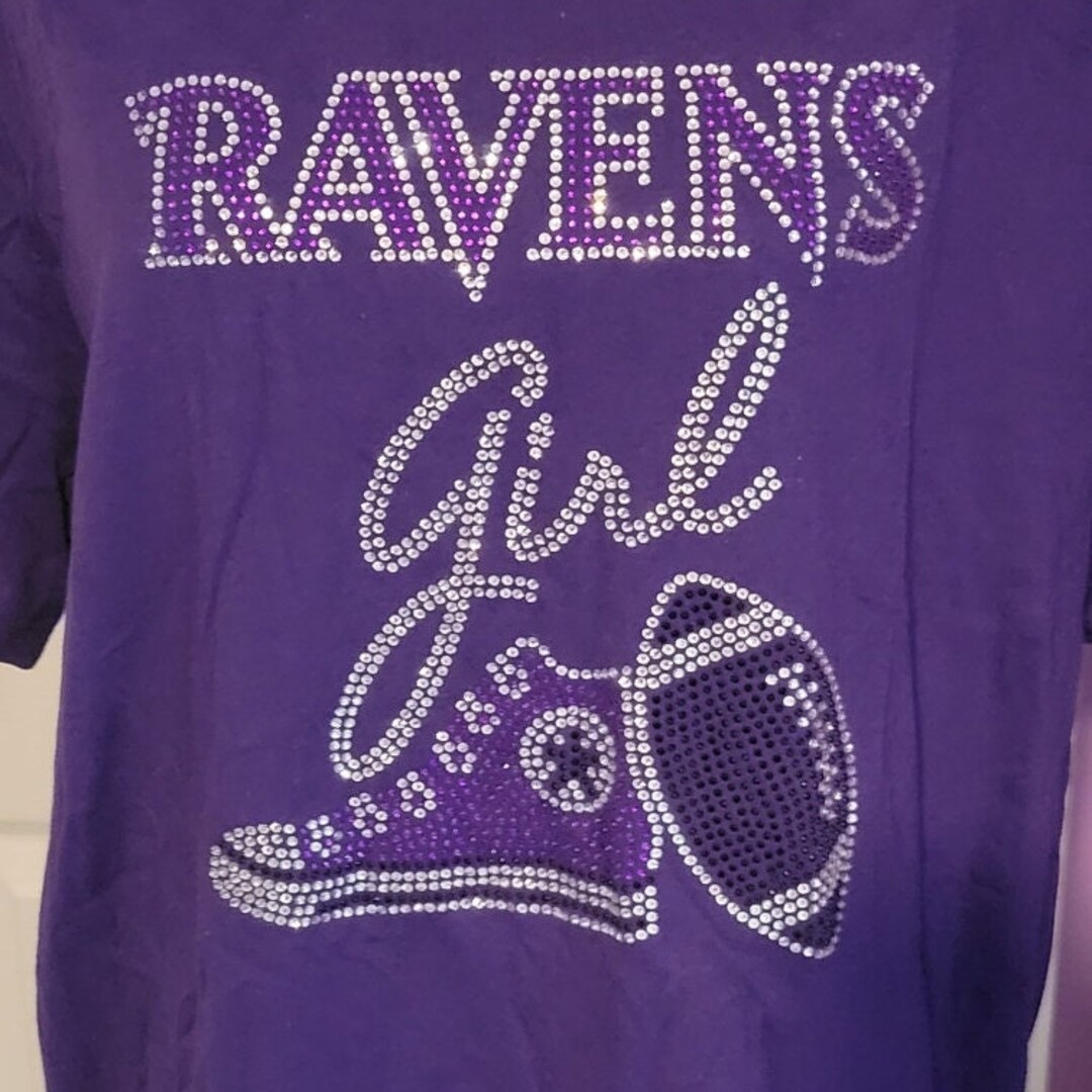 Ravens Girl Bling T-shirt - Etsy