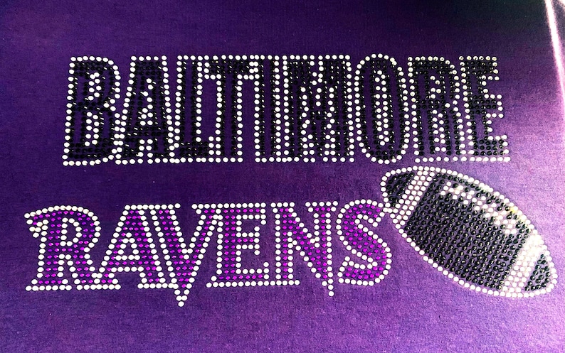 Baltimore Ravens Bling Tshirt - Etsy