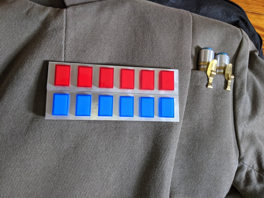 Imperial Rank Badge ESB Admiral Star Wars Officer Costume Push Button ...