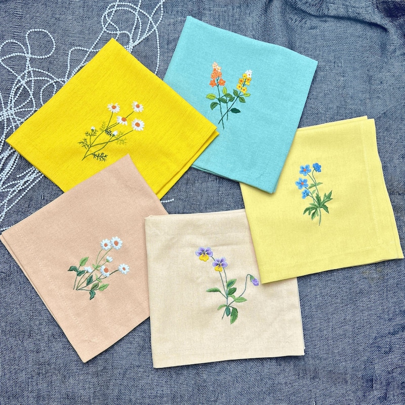 Flower Handkerchief - Etsy