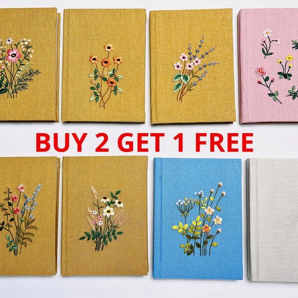 Embroidered Notebook - Etsy