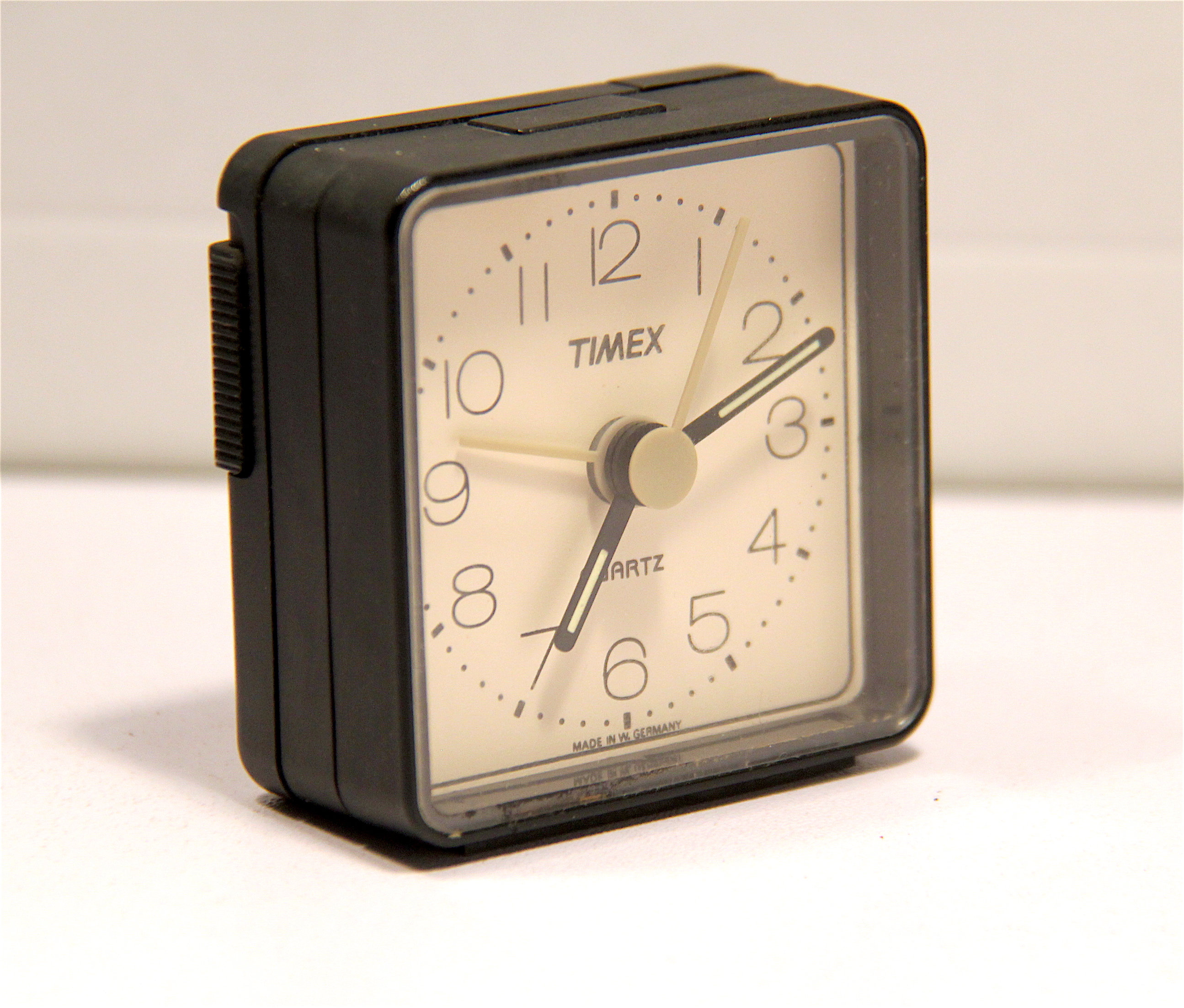 Ultra Rare TIMEX Travel Small Square Quartz Alarm Clock Made in W ...