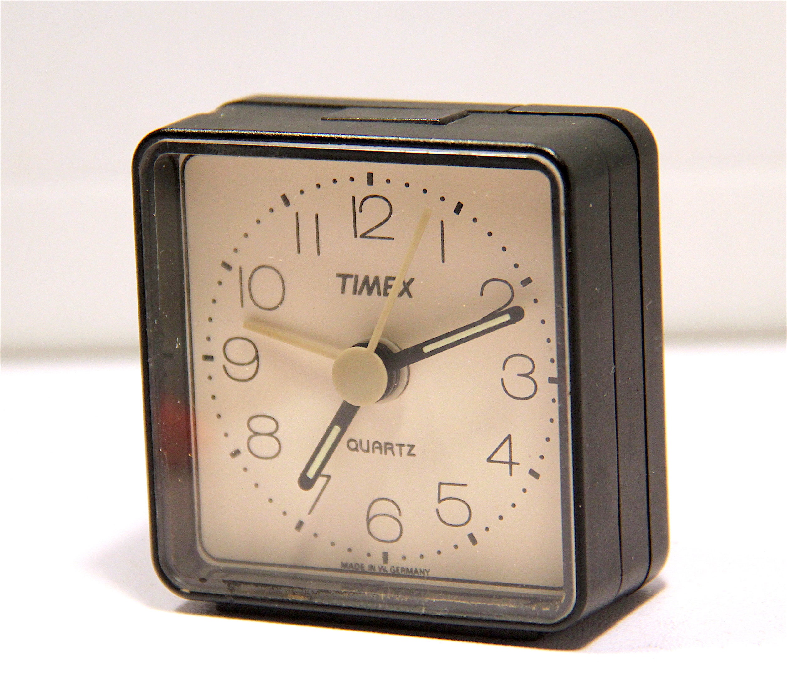 Ultra Rare TIMEX Travel Small Square Quartz Alarm Clock Made in W ...