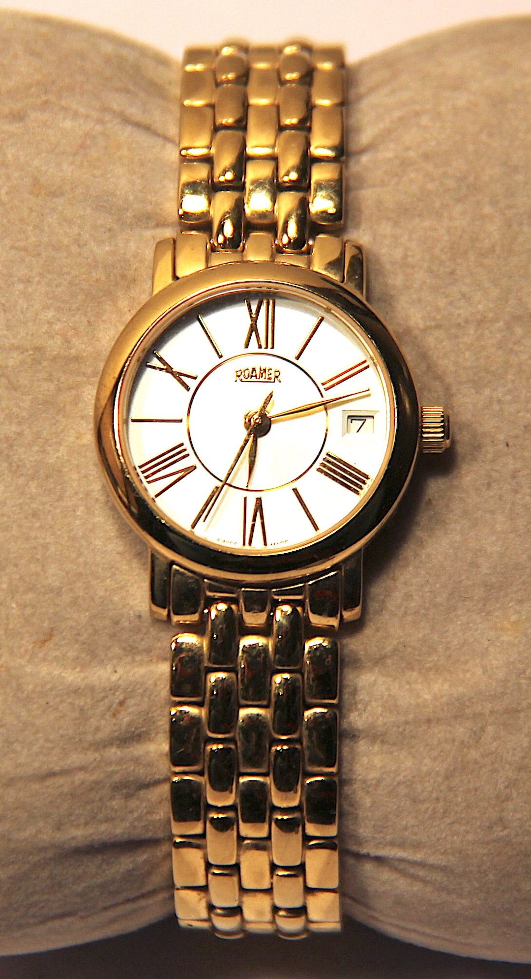 Roamer Swiss Made Gold Tone Ladies Quartz Watch Roman Numerals - Etsy