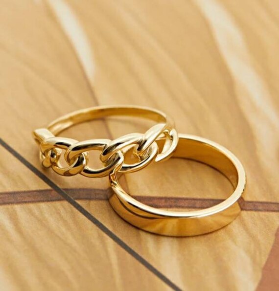 22k Solid Yellow Gold Round Ring/ 4mm 22k Gold Ring Stopper/ - Etsy