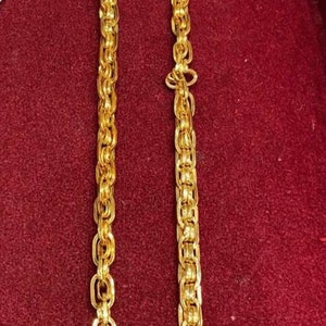 22K Solid Yellow Gold Necklace/gold Rope Chain 20/ Rope - Etsy