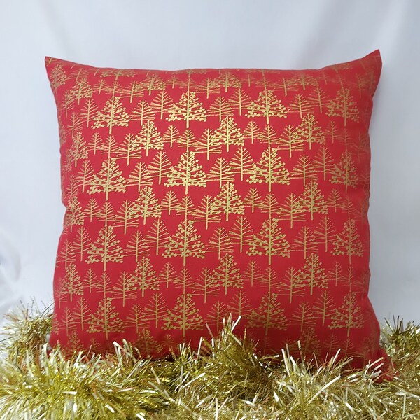 Red and Gold Pillow - Etsy