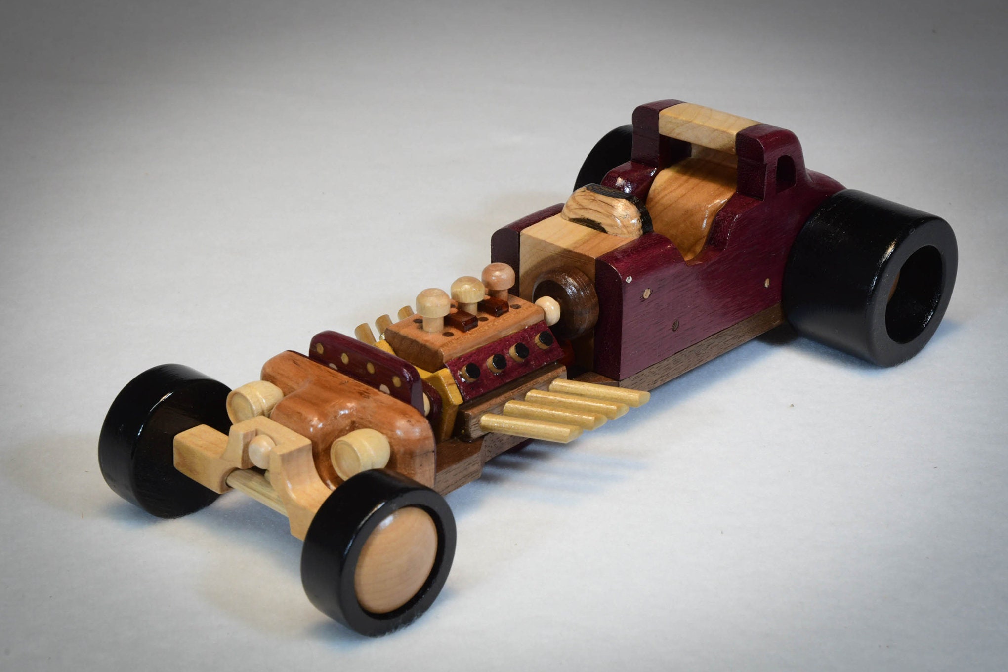 Toys Wooden Toy Hot Rod Handcrafted Natural Materials Toys & Games etna ...