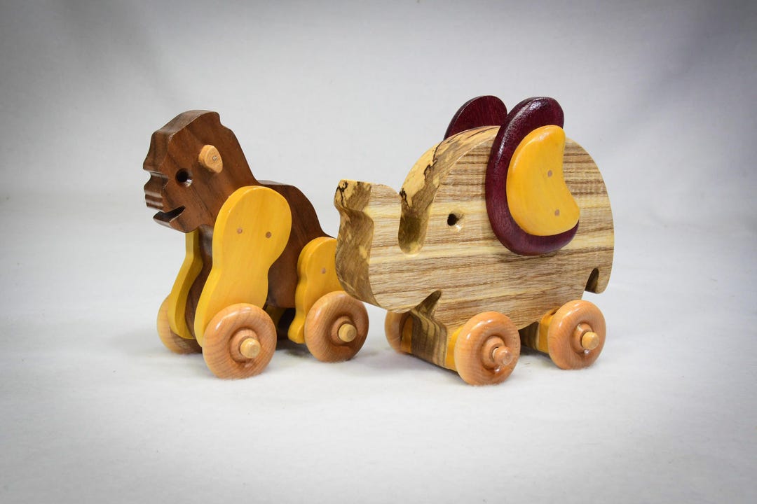Wild Animal Push Toy - Etsy