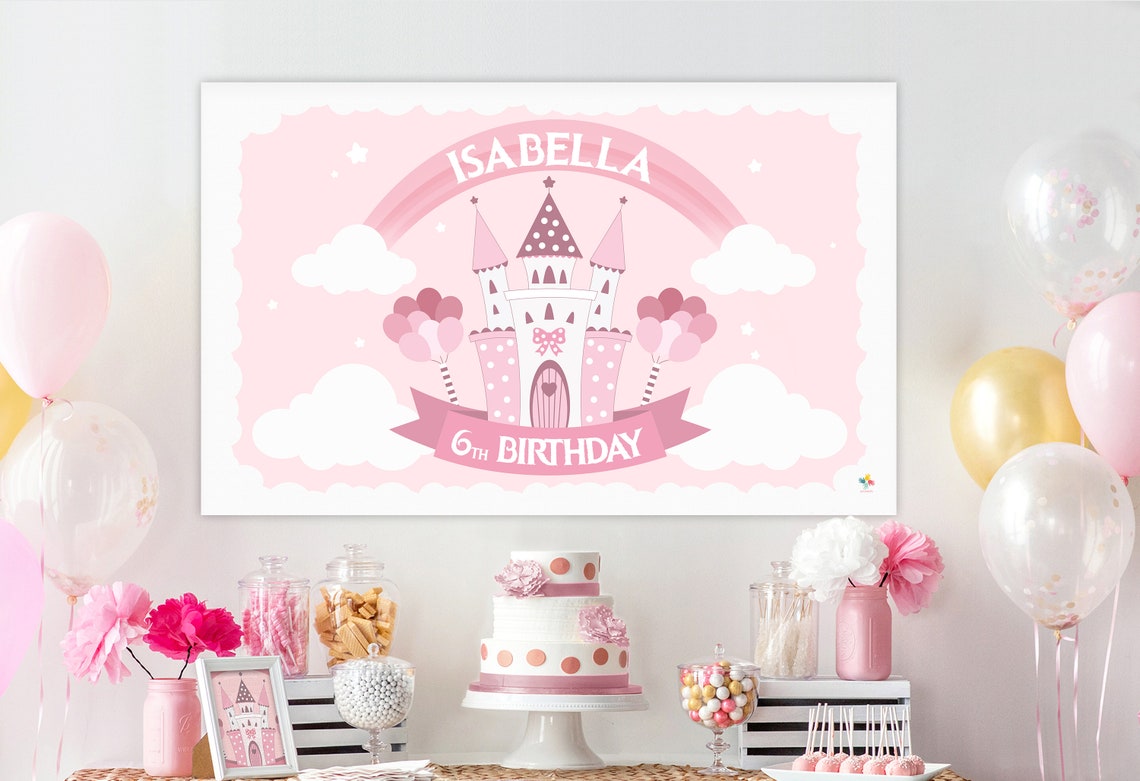 Princess Castle Backdrop Princess Birthday Backdrop Princess | Etsy