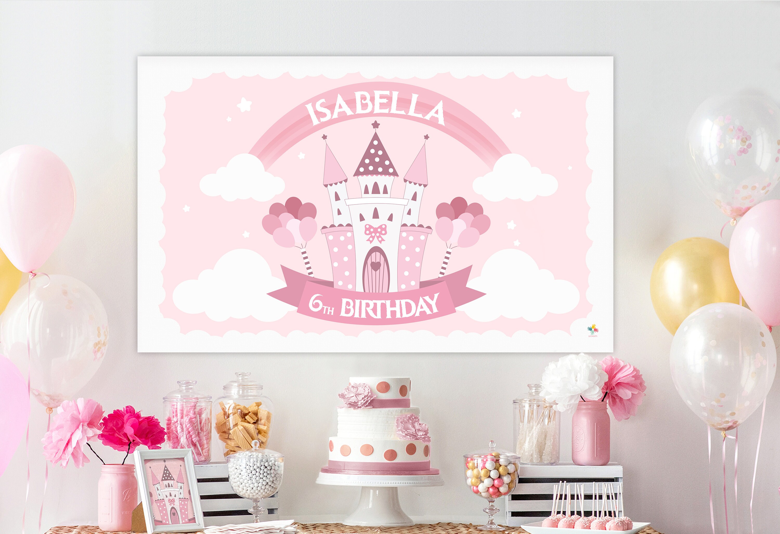 Princess Castle Backdrop Princess Birthday Backdrop Princess | Etsy UK