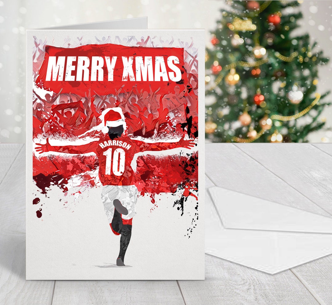 Personalised Football Christmas Card, Football Christmas Card ...