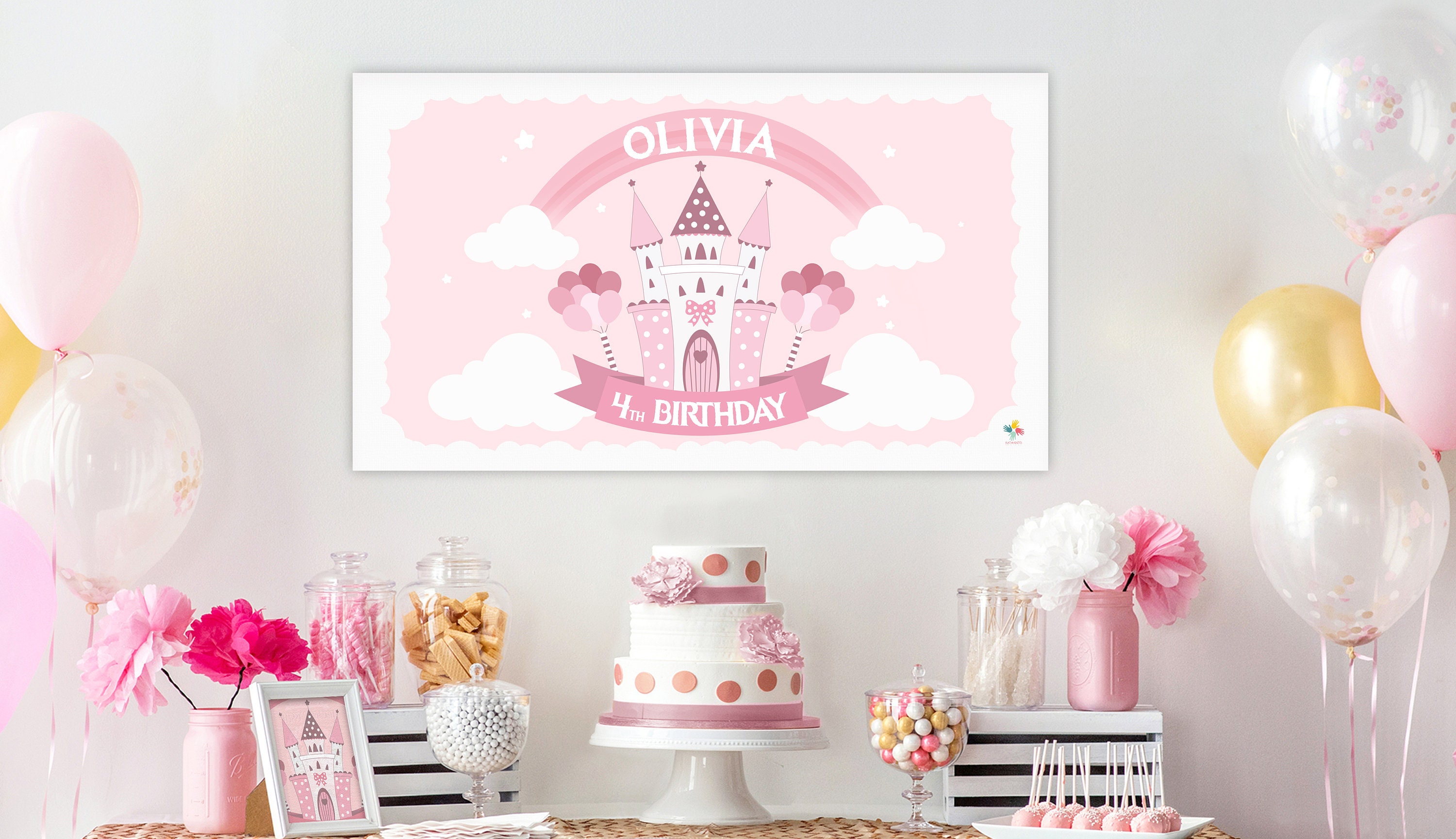 Princess Castle Backdrop Princess Birthday Backdrop Princess | Etsy UK