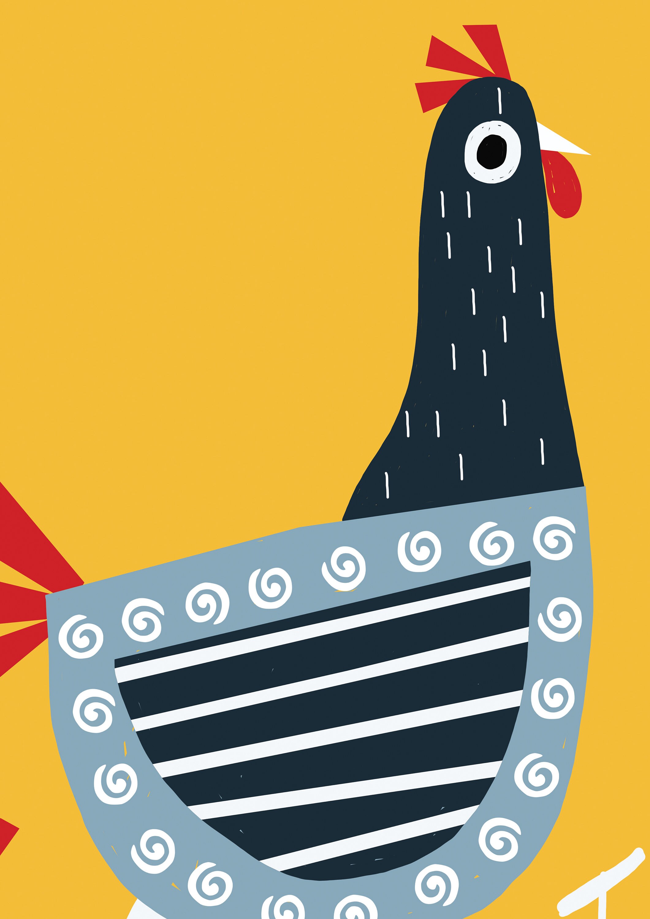 Chicken Illustration, Chicken Print, Chicken Wall Decor, Chicken Art ...