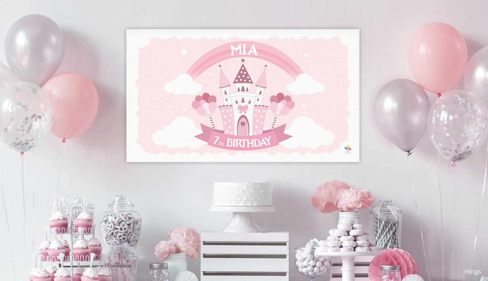 Princess Castle Backdrop Princess Birthday Backdrop Princess | Etsy