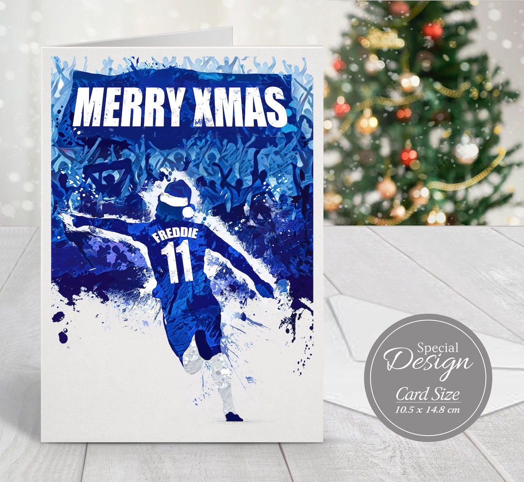 Personalised Football Christmas Card, Football Christmas Card ...