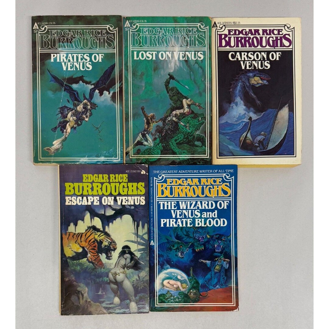 Complete Venus Series by Edgar Rice Burroughs Ace Paperback Book Lot of ...