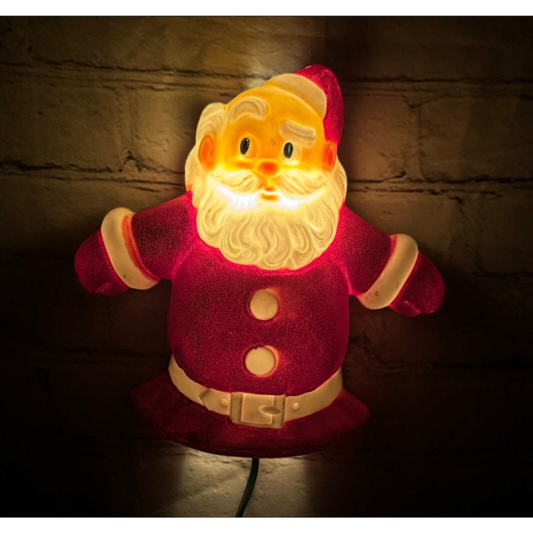 Vintage Glolite Santa Glo Christmas Tree-top/wall Plaque Lamp Light ...