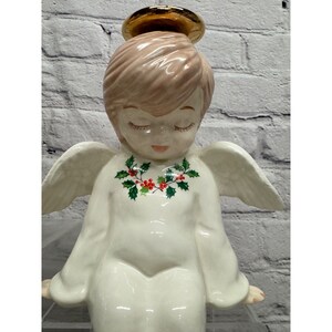 Vtg Ceramic Praying Angel Boy Figurine Shelf Sitter Multicultural 7.5 ...