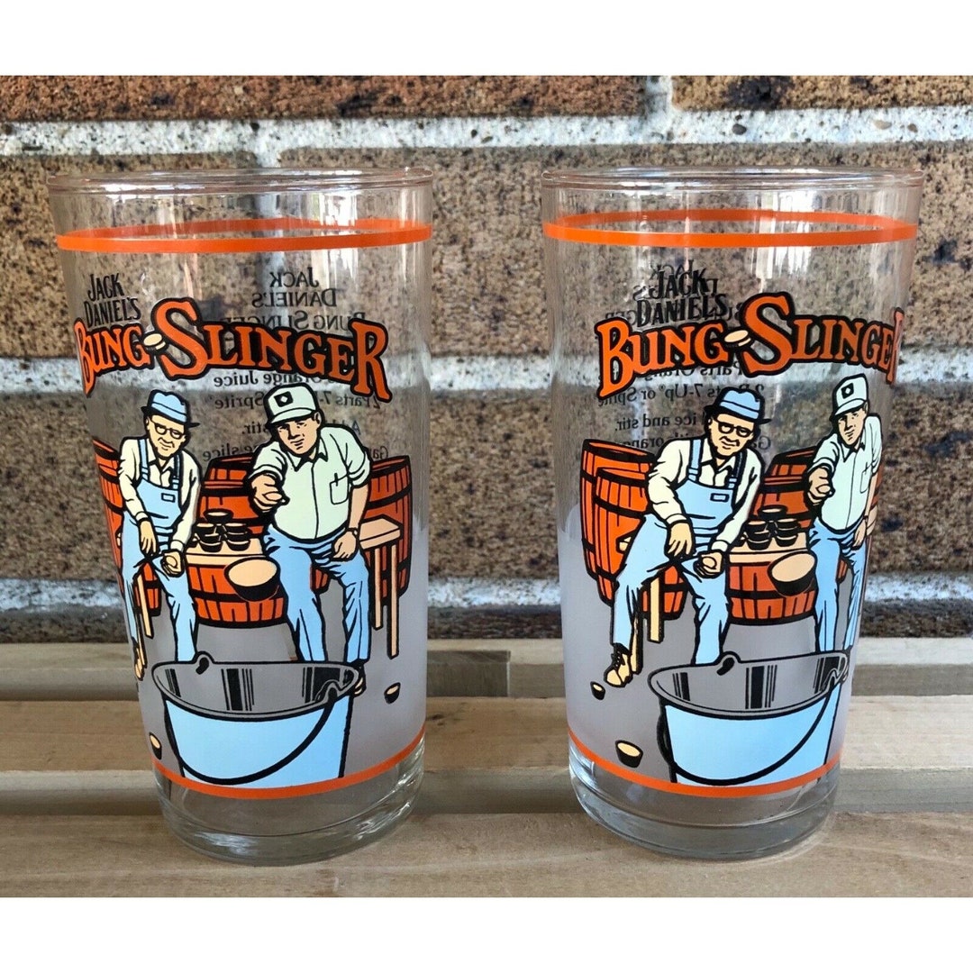 Vintage Jack Daniels Bung Slinger Glass Set of 2 Gift for Entertainer ...