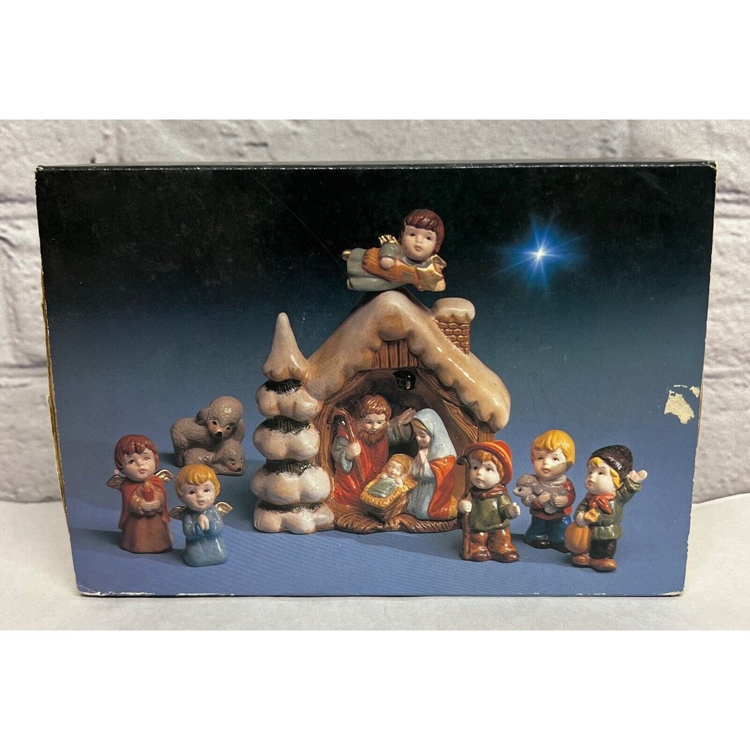 Vtg Enesco Christmas Come to the Stable Children’s Nativity Scene ...