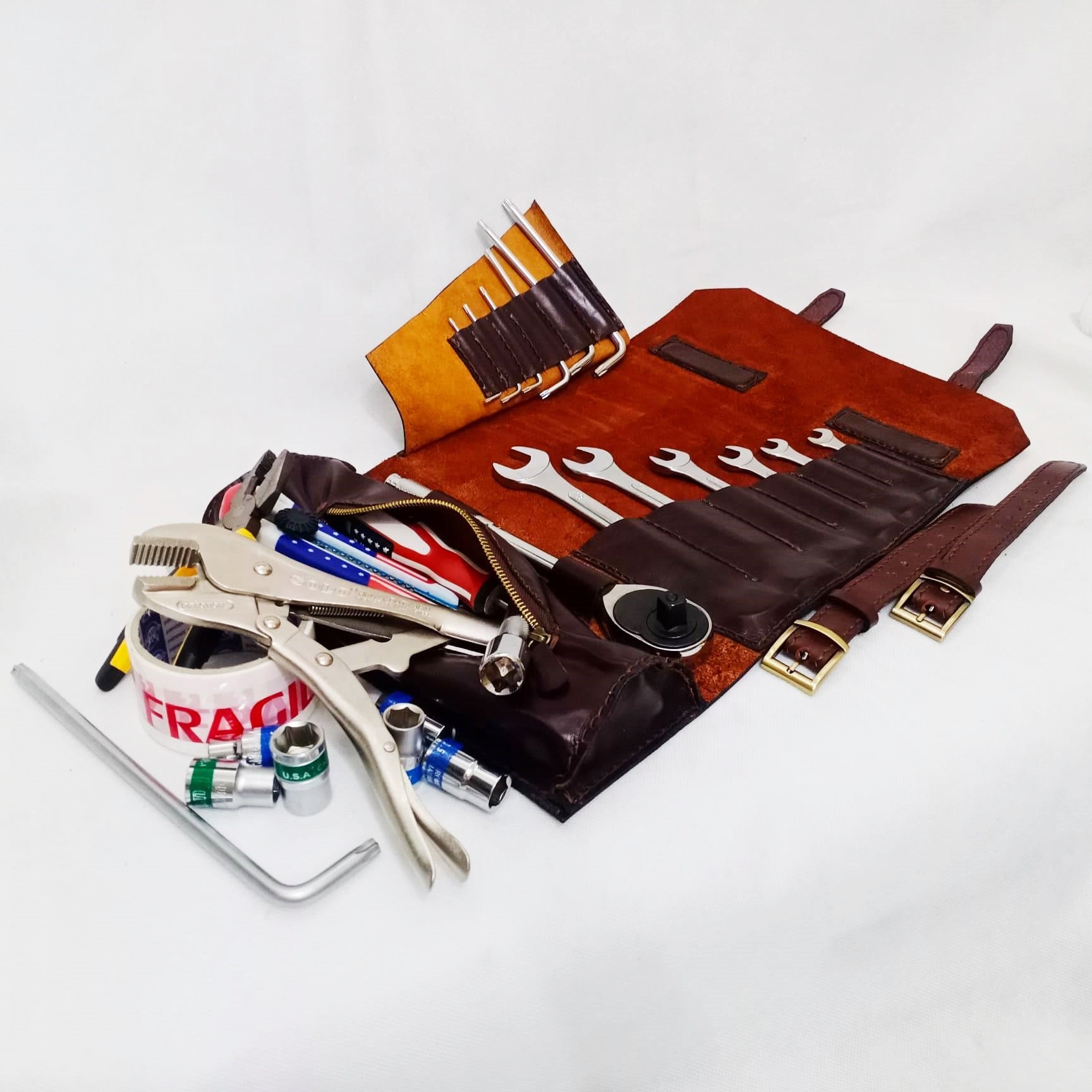 Tool Rolls Real Leather for Classic Bike tool wrap storage - Etsy Canada